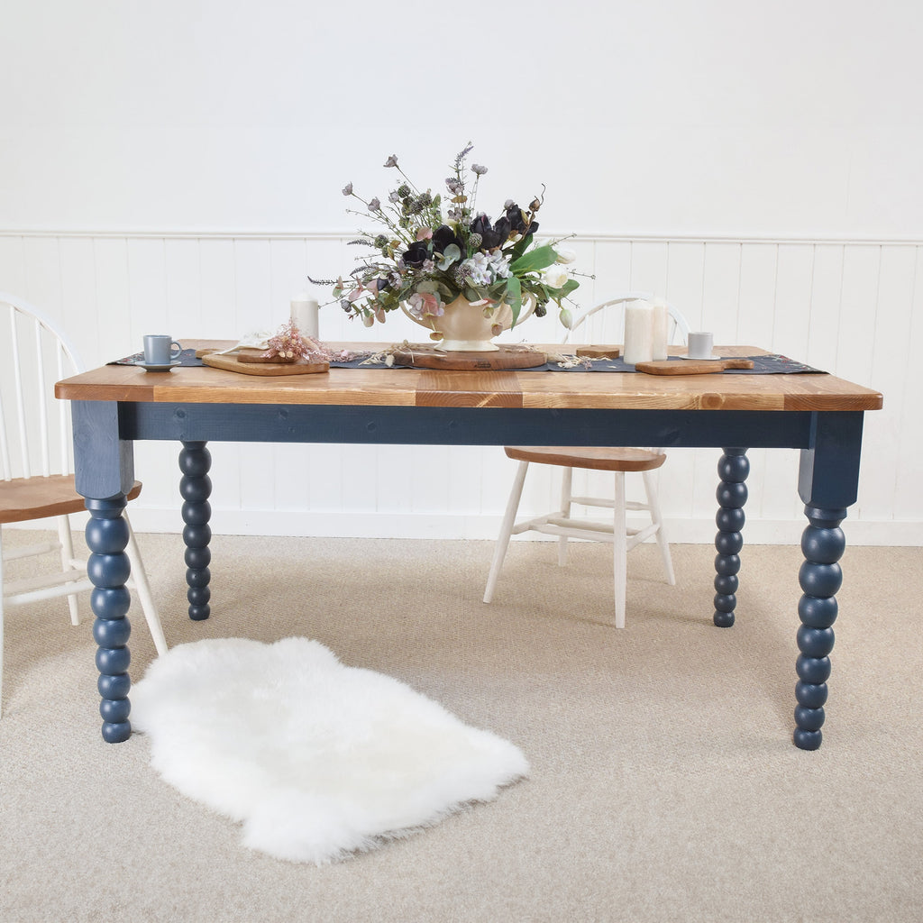 Bobbin Dining Table | Handmade Bobbin Pine Dining Table – The Wainhouse Co