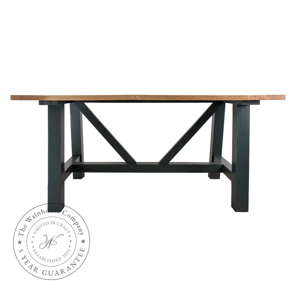 Caledonia Oak Trestle Dining Table | Handmade Oak Trestle Table – The ...