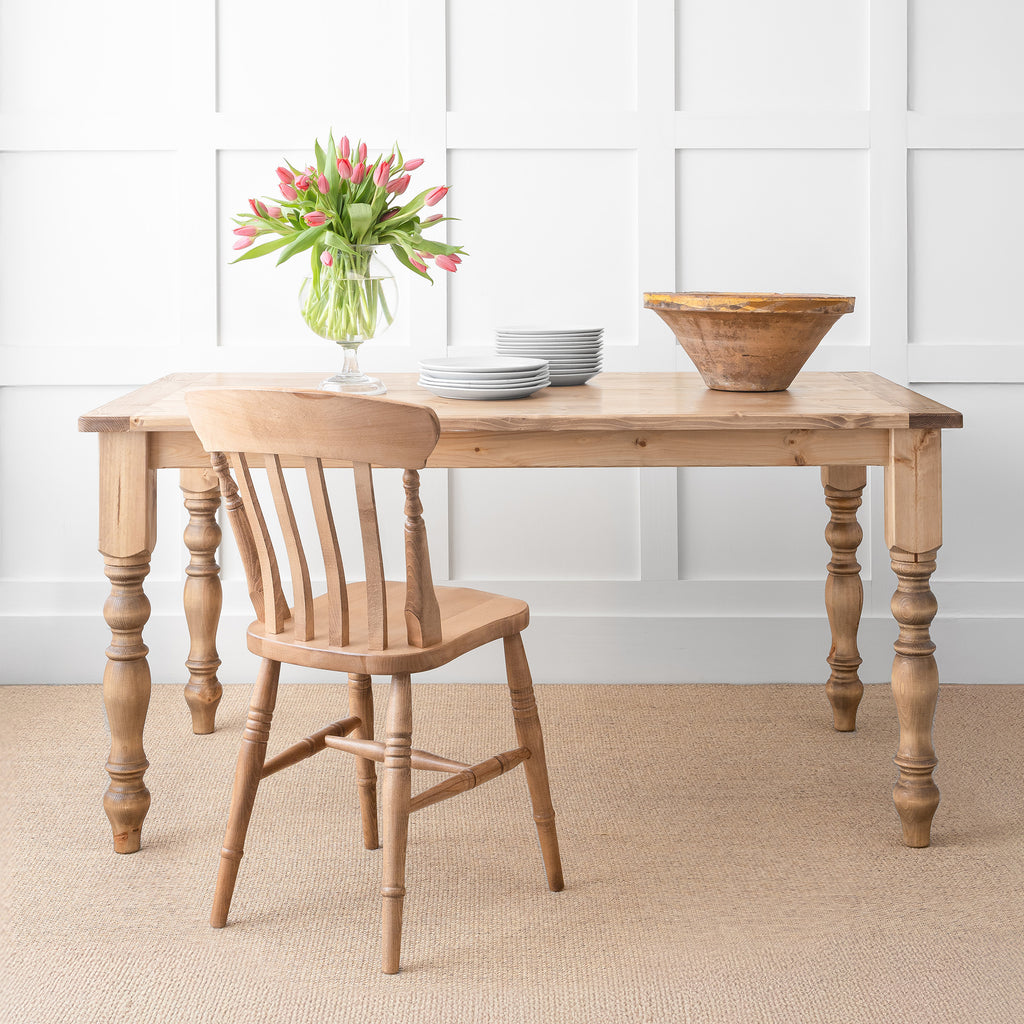 Traditional Farmhouse Dining Table | Pine Farmhouse Kitchen Table – The ...